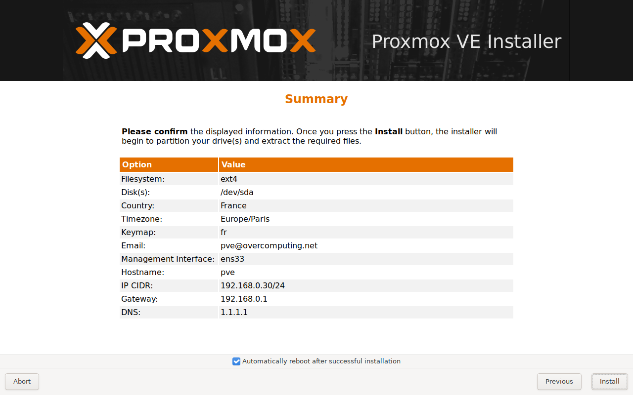 Proxmox: Installation facile – OverComputing